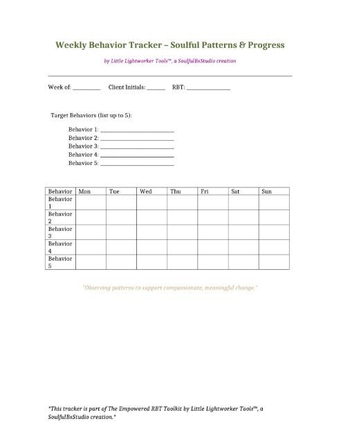 Editable RBT Toolkit: ABA Templates, Tracking Sheets + Bonus Guide ...