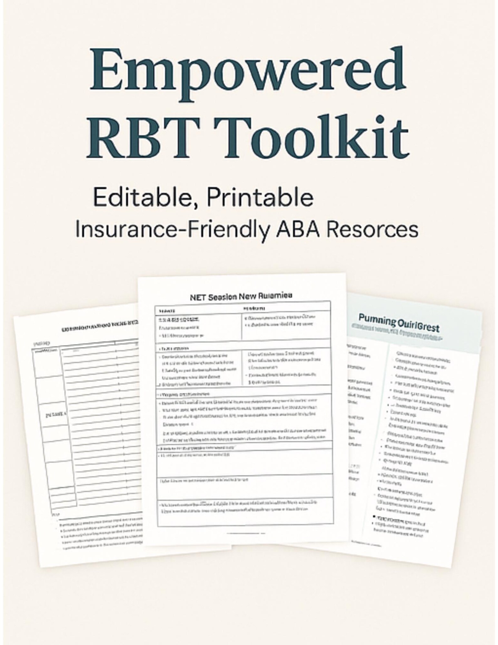 Editable RBT Toolkit: ABA Templates, Tracking Sheets + Bonus Guide ...