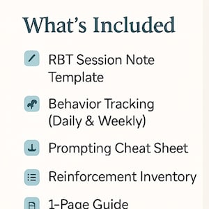 Editable RBT Toolkit: ABA Templates, Tracking Sheets + Bonus Guide ...