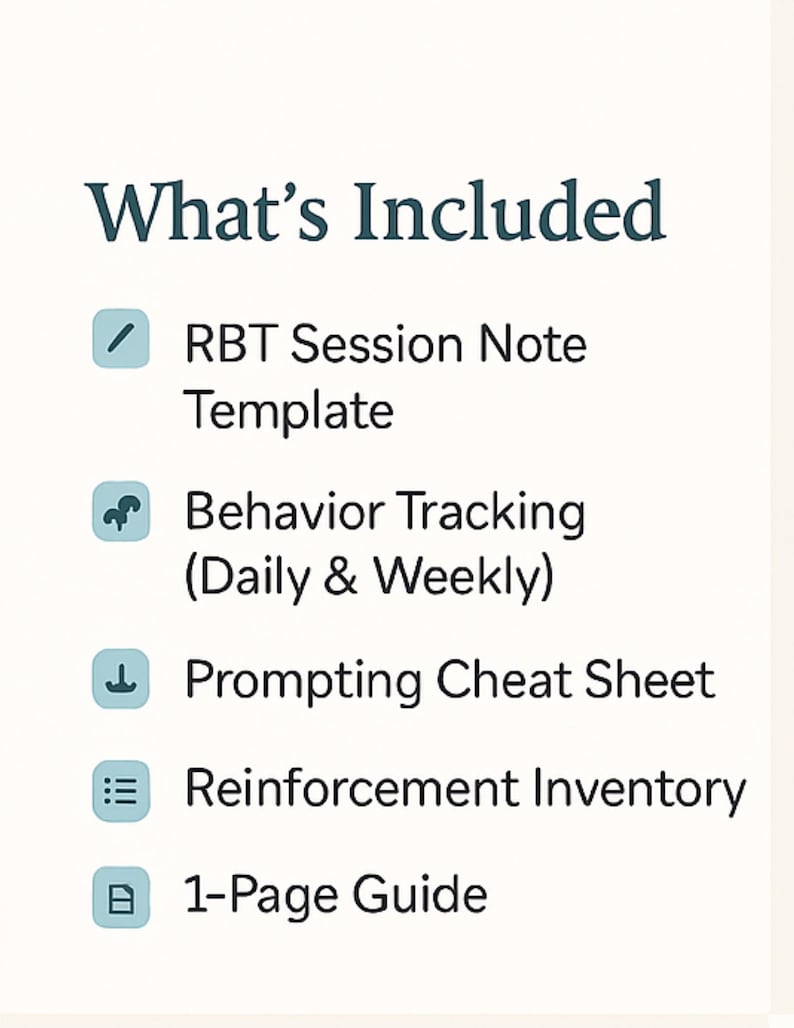 Empowered RBT Toolkit – Editable Aba Templates, Notes, Tracking Sheets ...