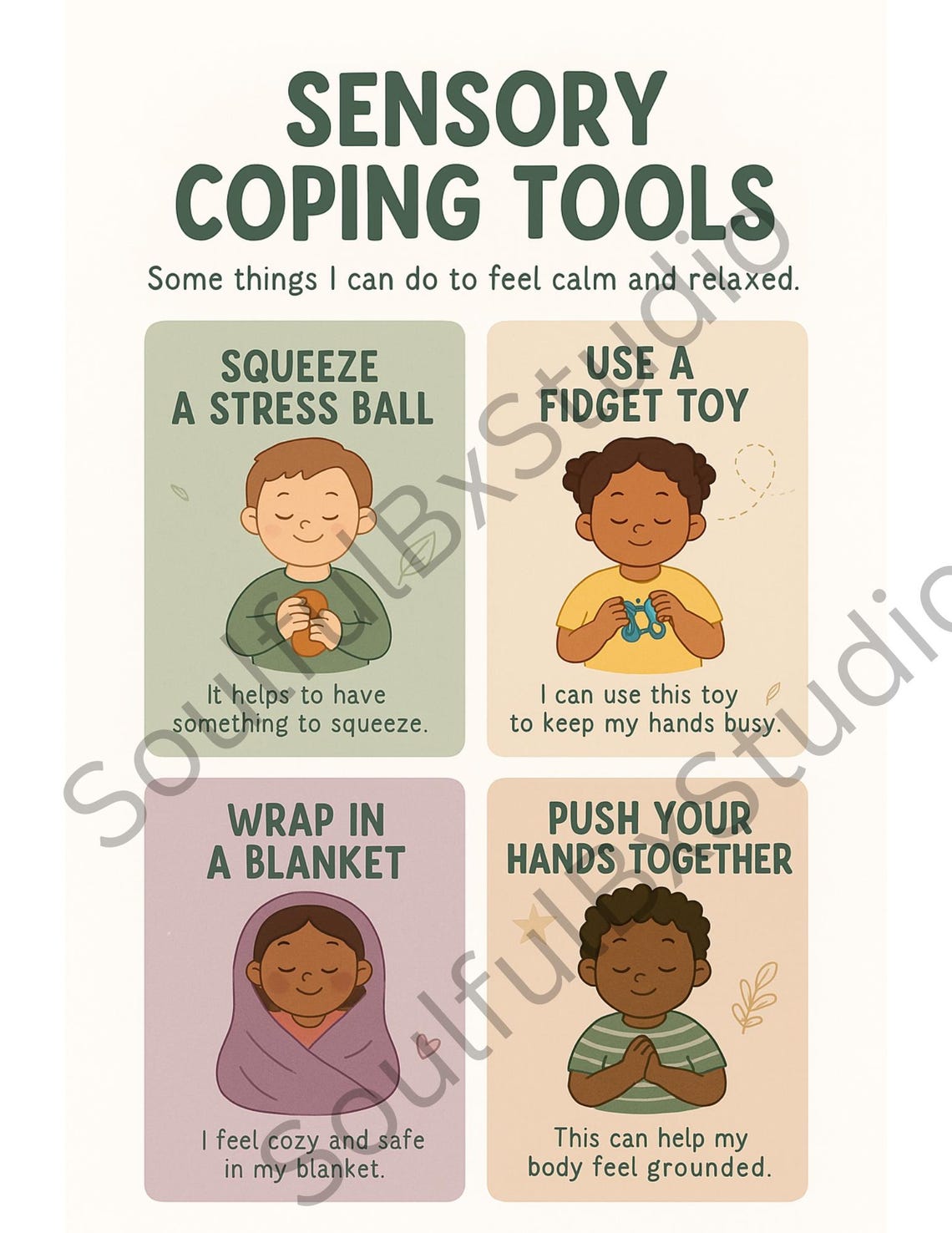 Sensory Coping Tools Set - Etsy