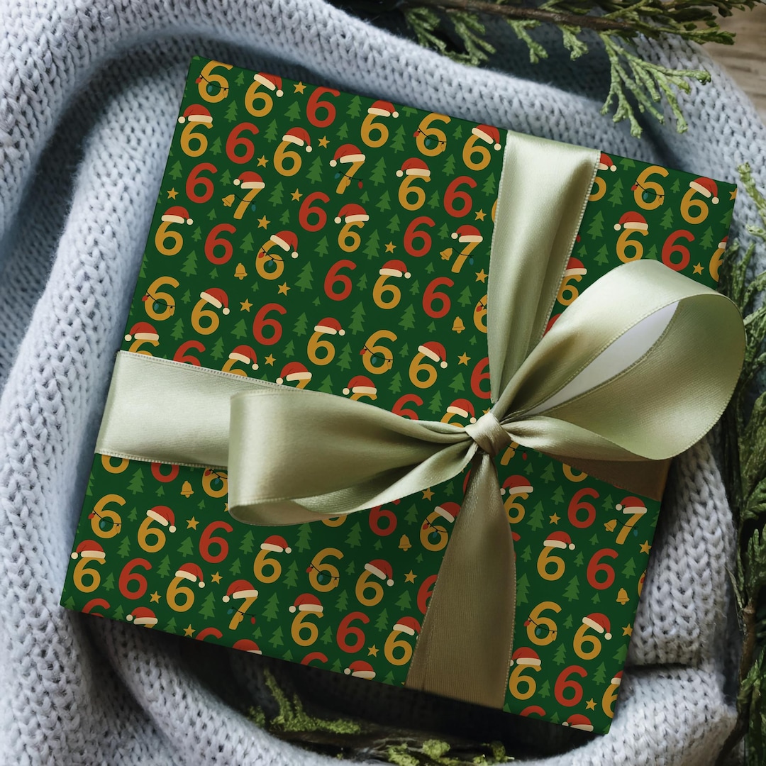 Funny Christmas Wrapping Paper, 67 Meme Gift Wrap, White Elephant ...