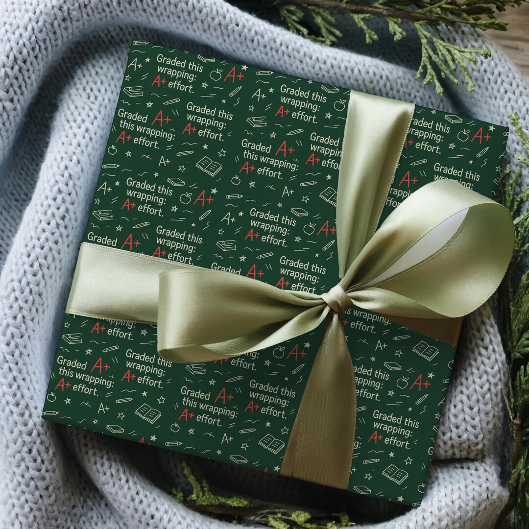 Funny Teacher Wrapping Paper-teacher Gift Wrap for Appreciation ...