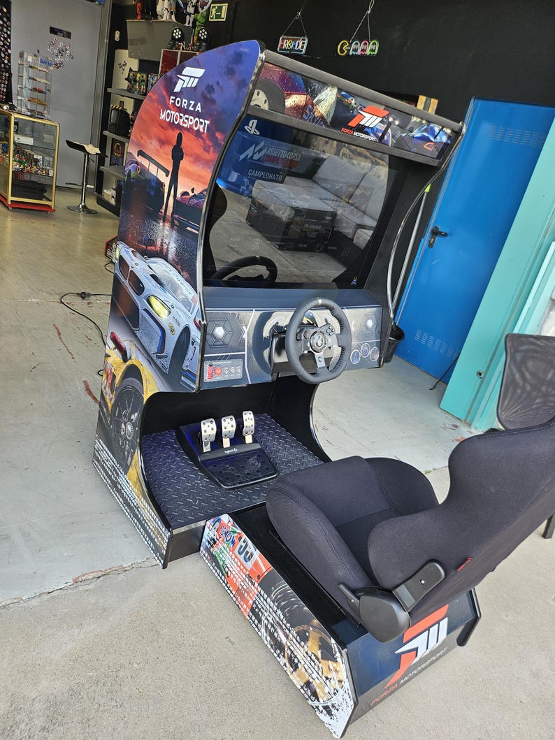 CUSTOMIZED Retro Arcade Car Simulator, Classic Cabinet, TV, Video Slot ...