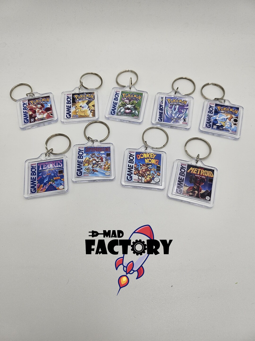 Gameboy Cartridge Keychain, Personalized Transparent Vintage Retro Game ...