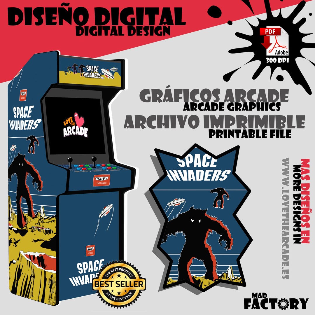 Arcade Cabinet Machine Artwork Vinyl Graphics, Arcade Cabinet Graphics ...