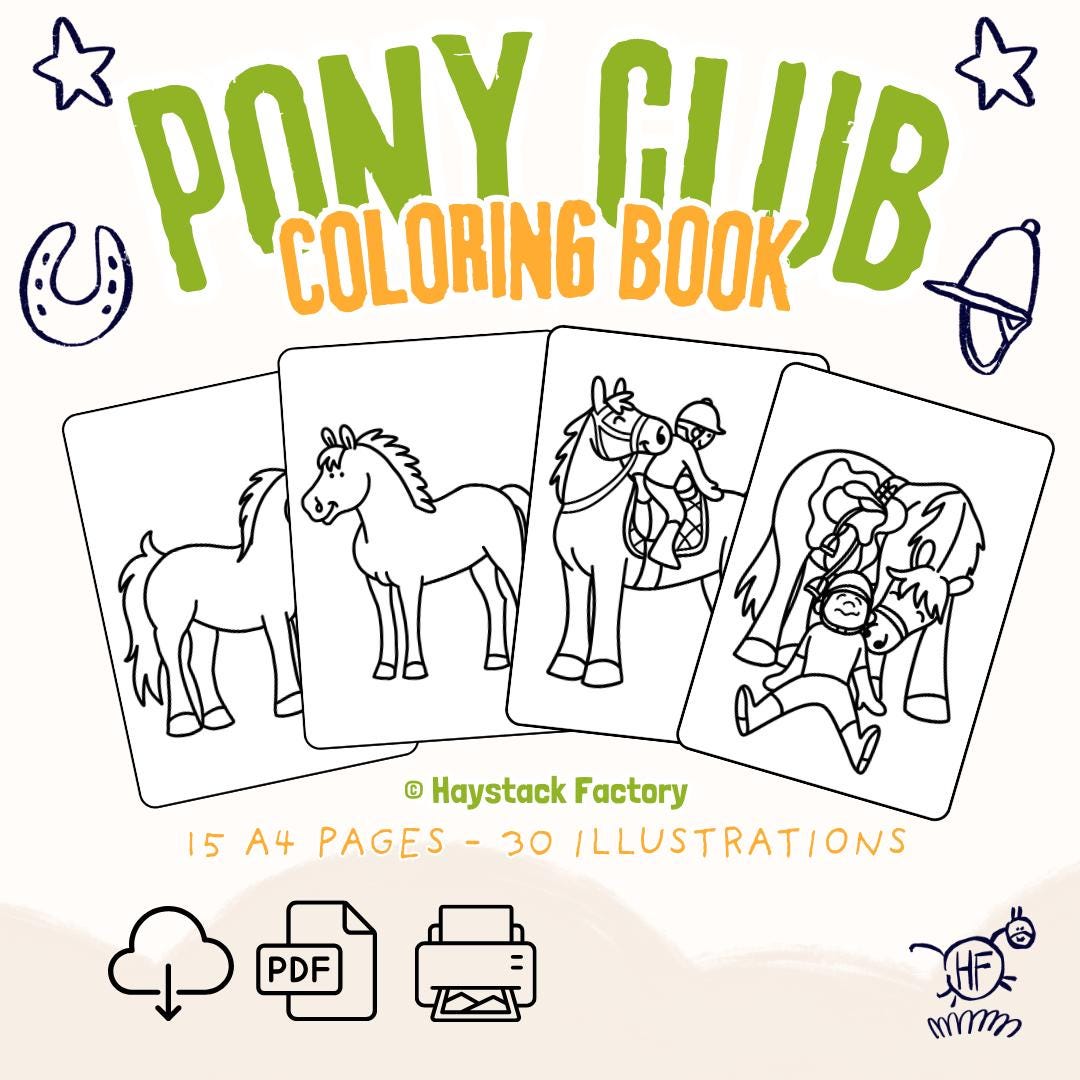 Pony Club Coloring Book | Horse Coloring Book | Kids Coloring Book ...