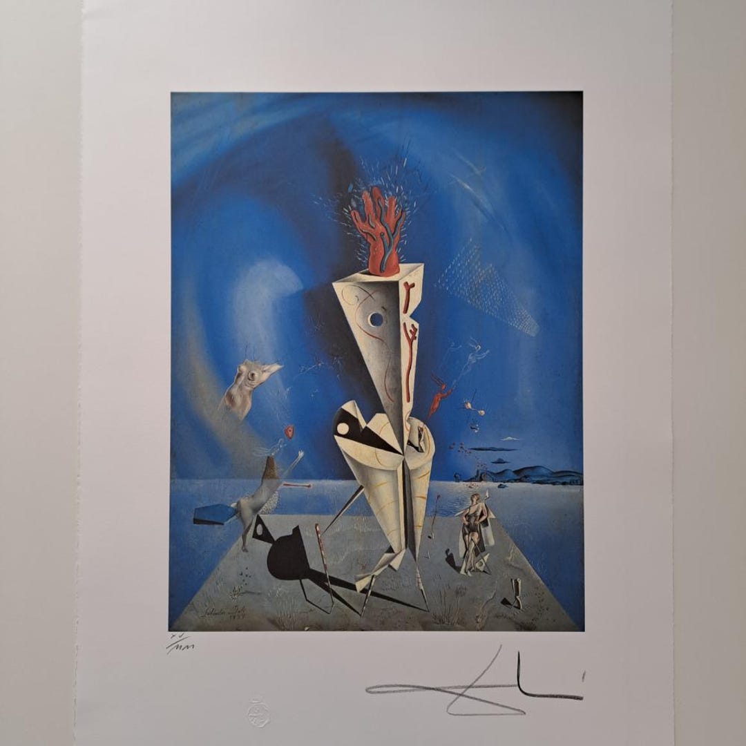 Apparatus and Hand - Salvador Dali Hand Signed Lithograph - Etsy