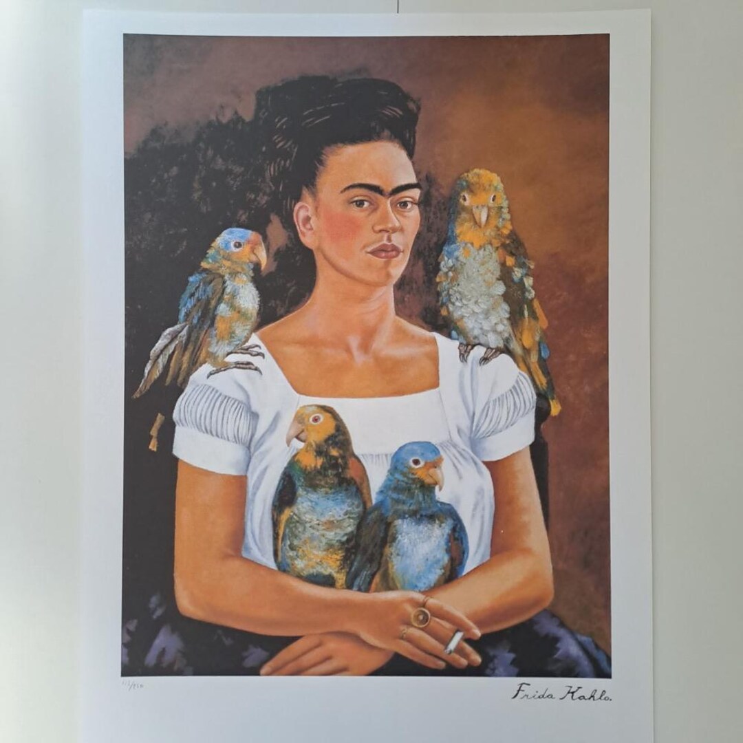 Frida Kahlo Signed - Me and My Parrot, 1941 - Certificate - Etsy