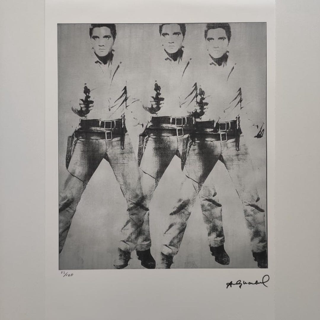 Andy Warhol Signed - Triple Elvis Presley - Certificate Leo Castelli - Etsy