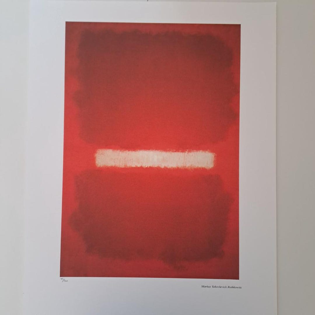 Mark Rothko Red Stone Signed Lithograph With a Certificate - Etsy