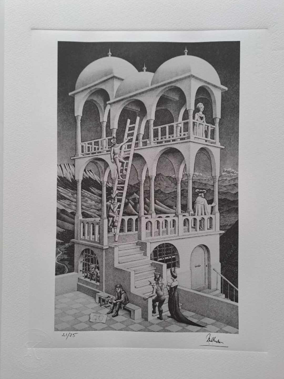 Escher Print Signed Belvedere Collectable Lithograph - Etsy