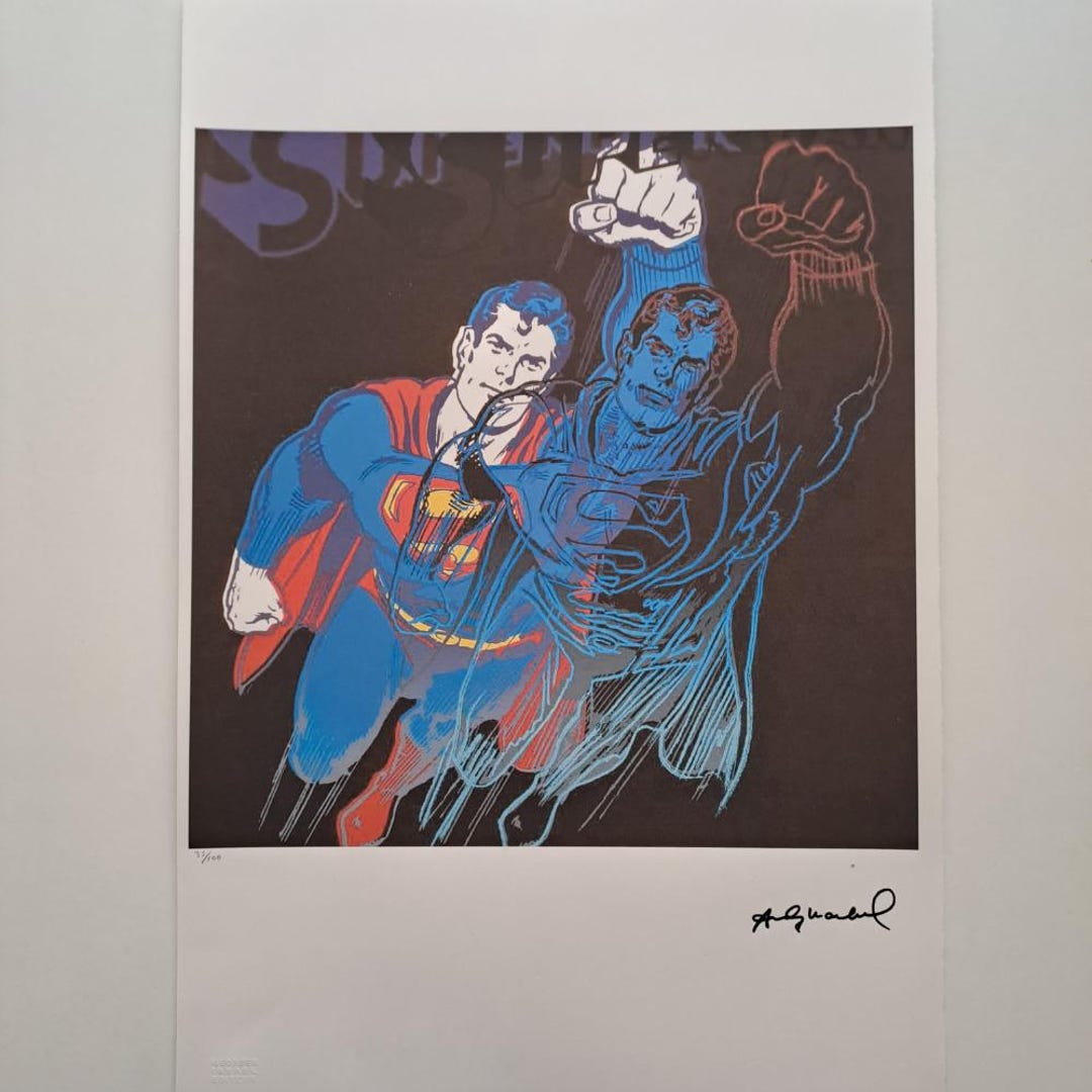 Andy Warhol Signed - Superman - Certificate Leo Castelli - Etsy