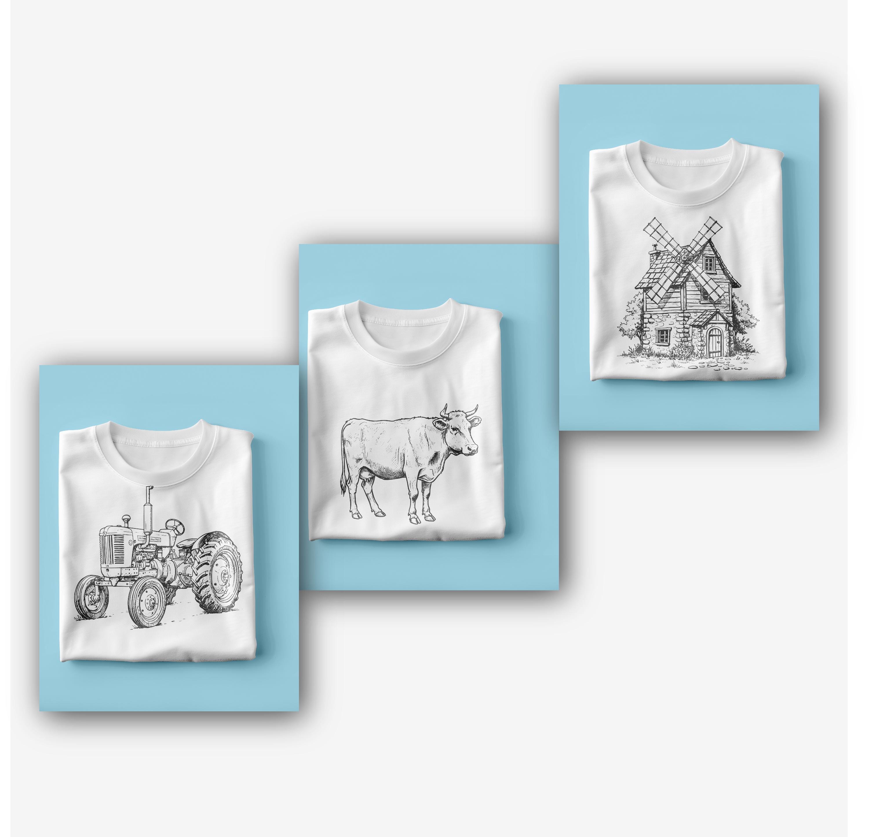 Farm Illustration Set-rustic Farmhouse Clipart Png-farming Gardening ...