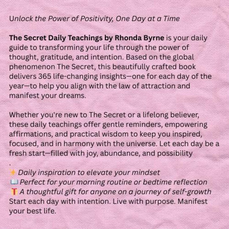 The Secret Daily Teachings by Rhonda Byrne (digital Book) - Etsy