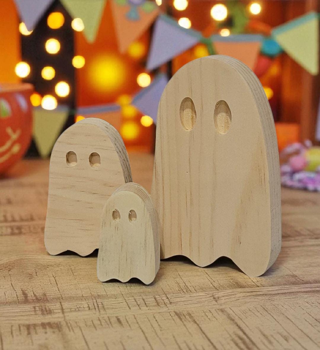 Unfinished Wooden Ghosts - DIY Craft Kit (3 Count) - Etsy
