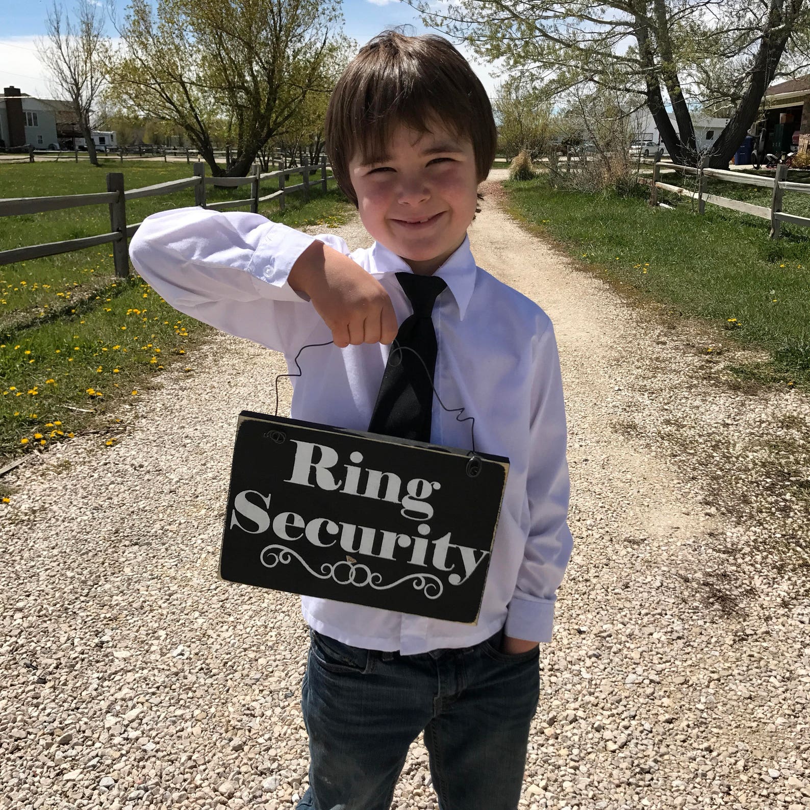 Ring Security Sign Wood Wedding Sign Ring Bearer Sign - Etsy