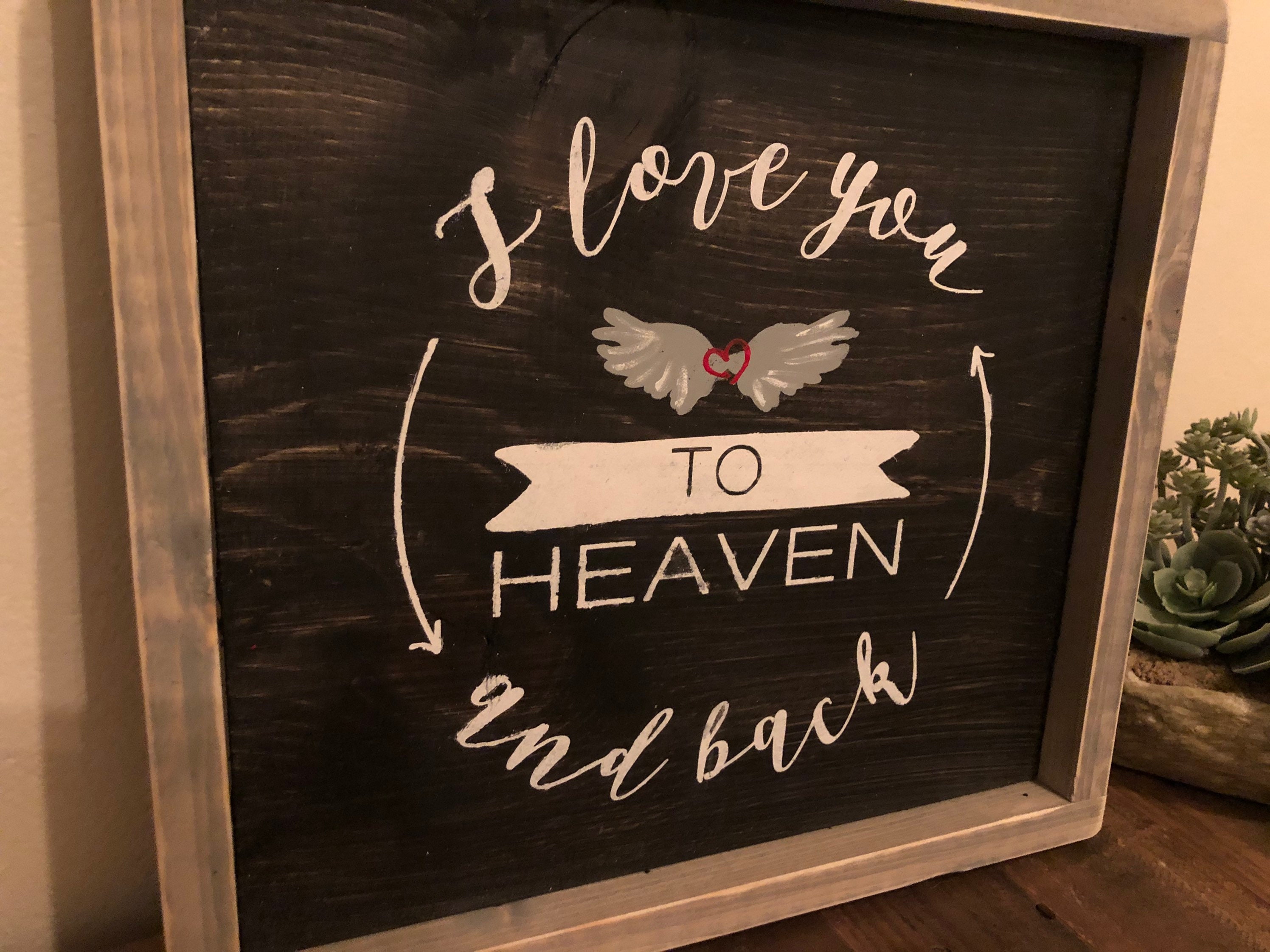 Wall Décor Heaven Sign Sympathy Gift Mother In Memory Gifts Bereavement ...