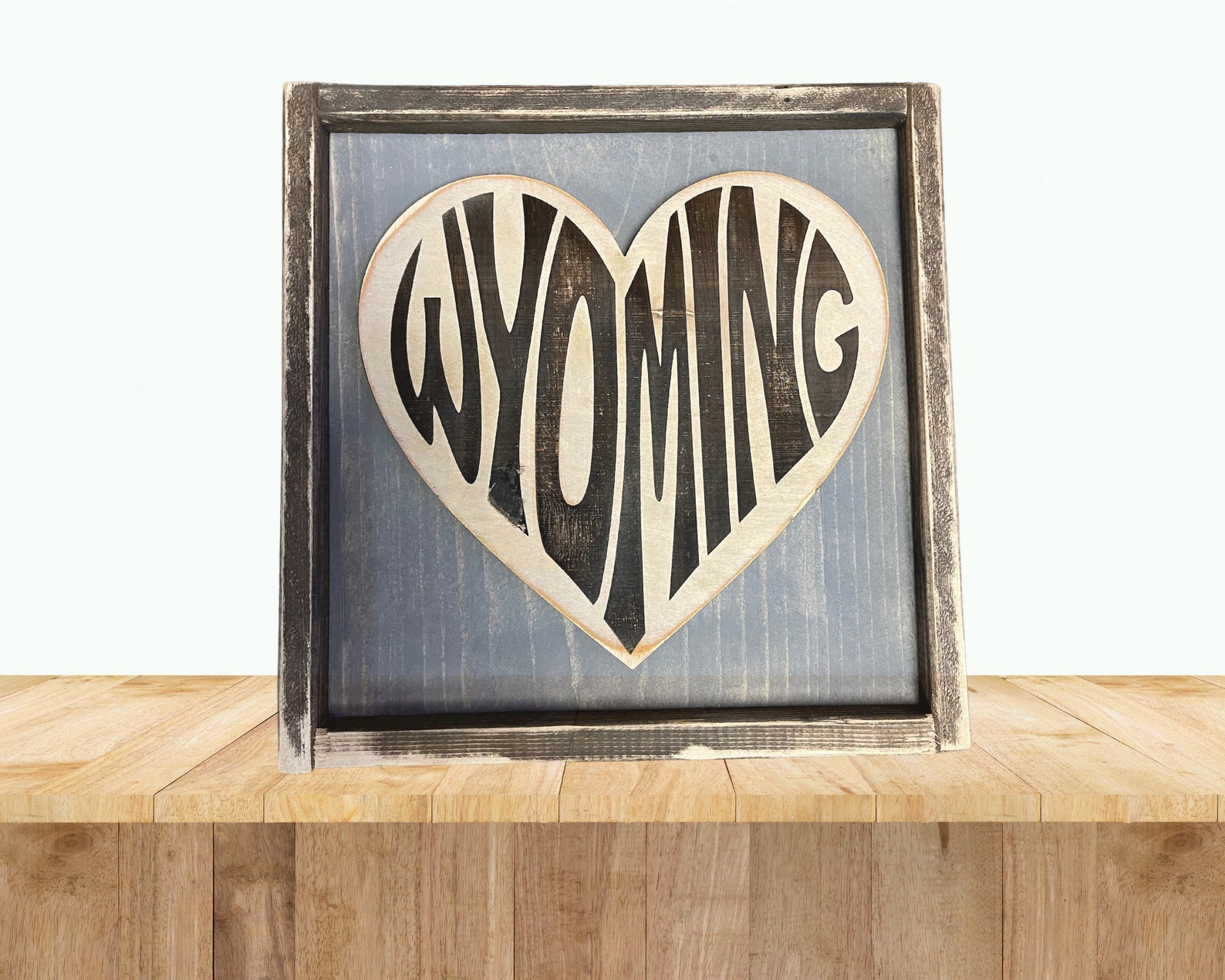 Wyoming Sign Engraved State Sign Rustic Wood Wyoming Sign - Etsy
