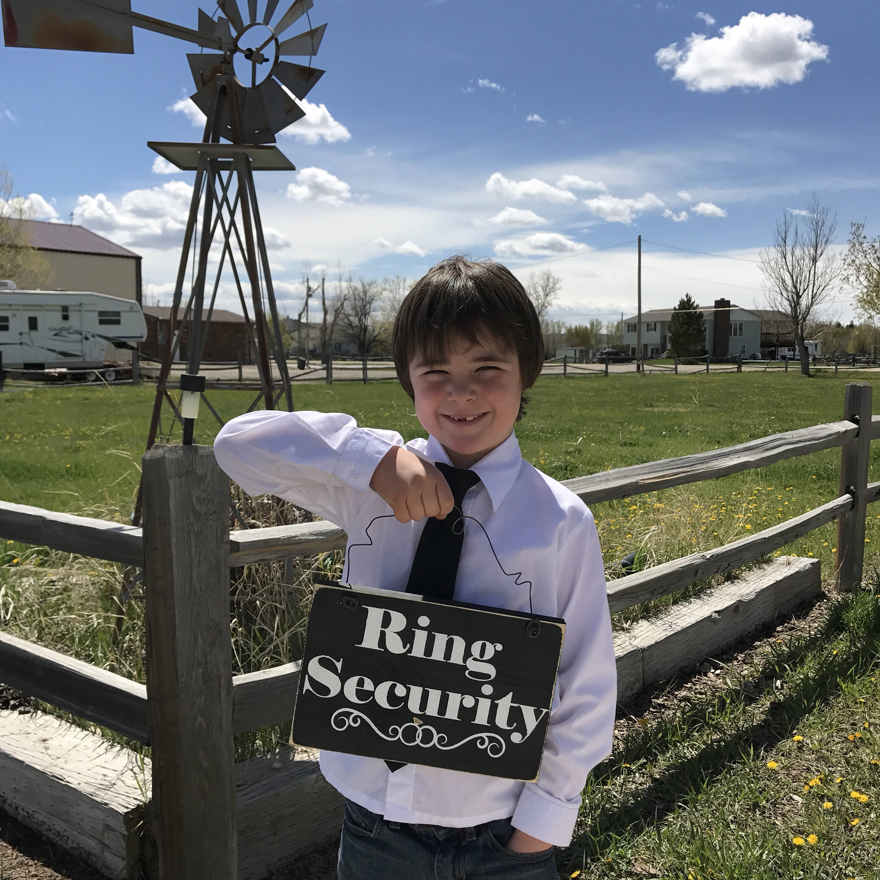 Ring Security Sign Wood Wedding Sign Ring Bearer Sign - Etsy