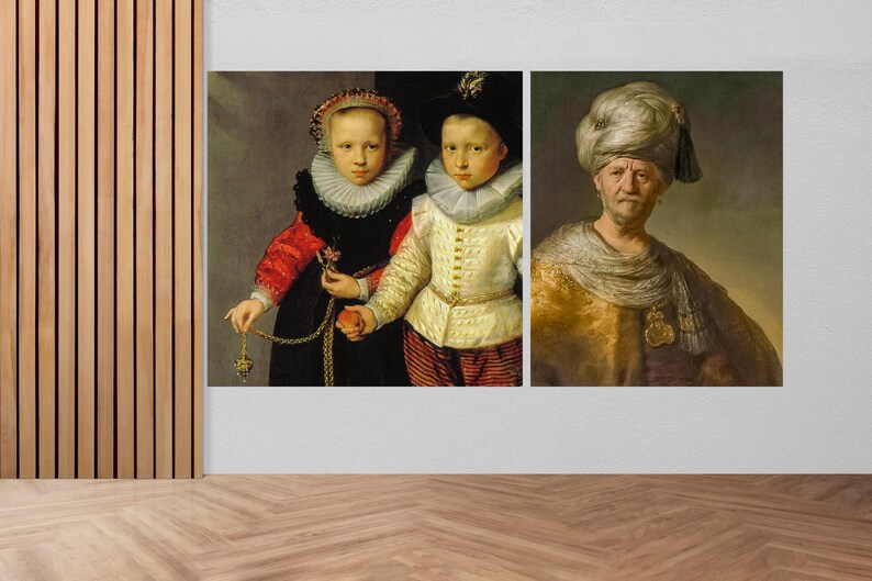 Vintage Elegance: Renaissance Children Portrait Art Print (digital ...