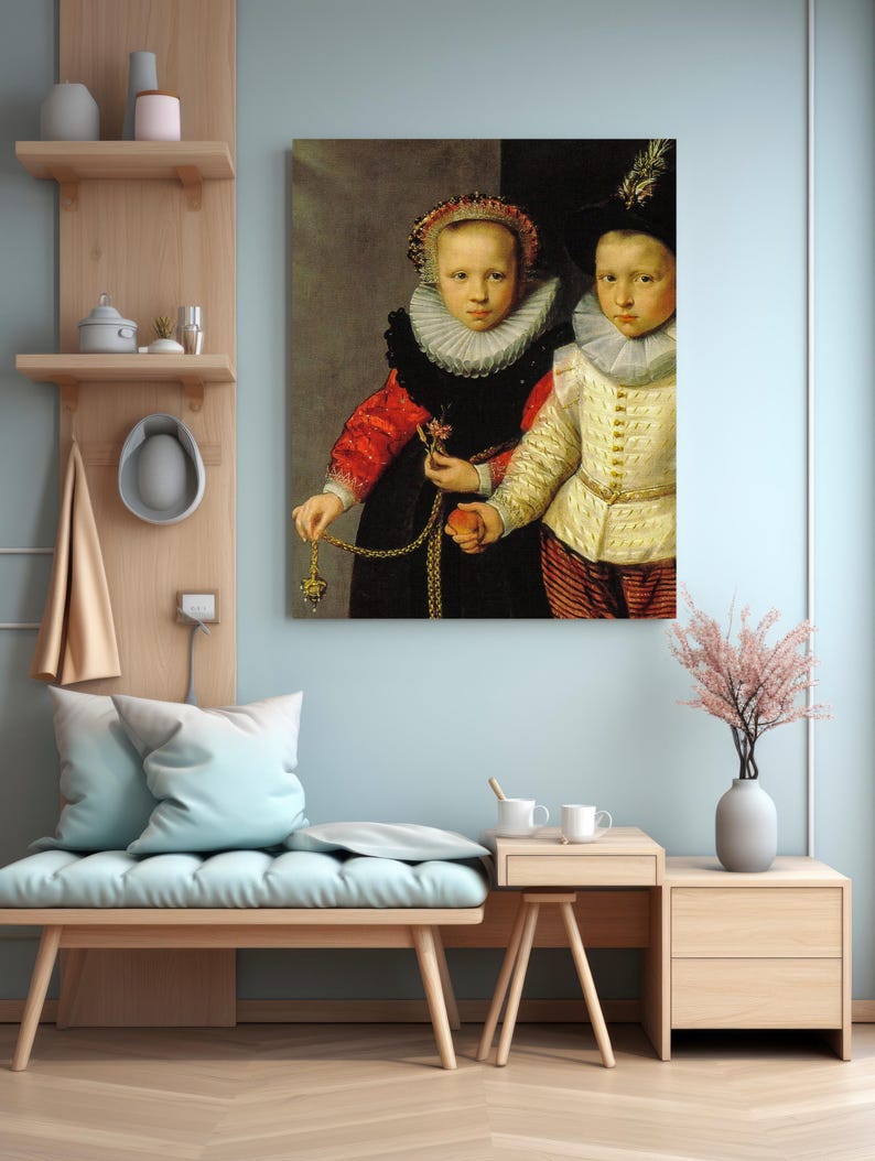 Vintage Elegance: Renaissance Children Portrait Art Print (digital ...