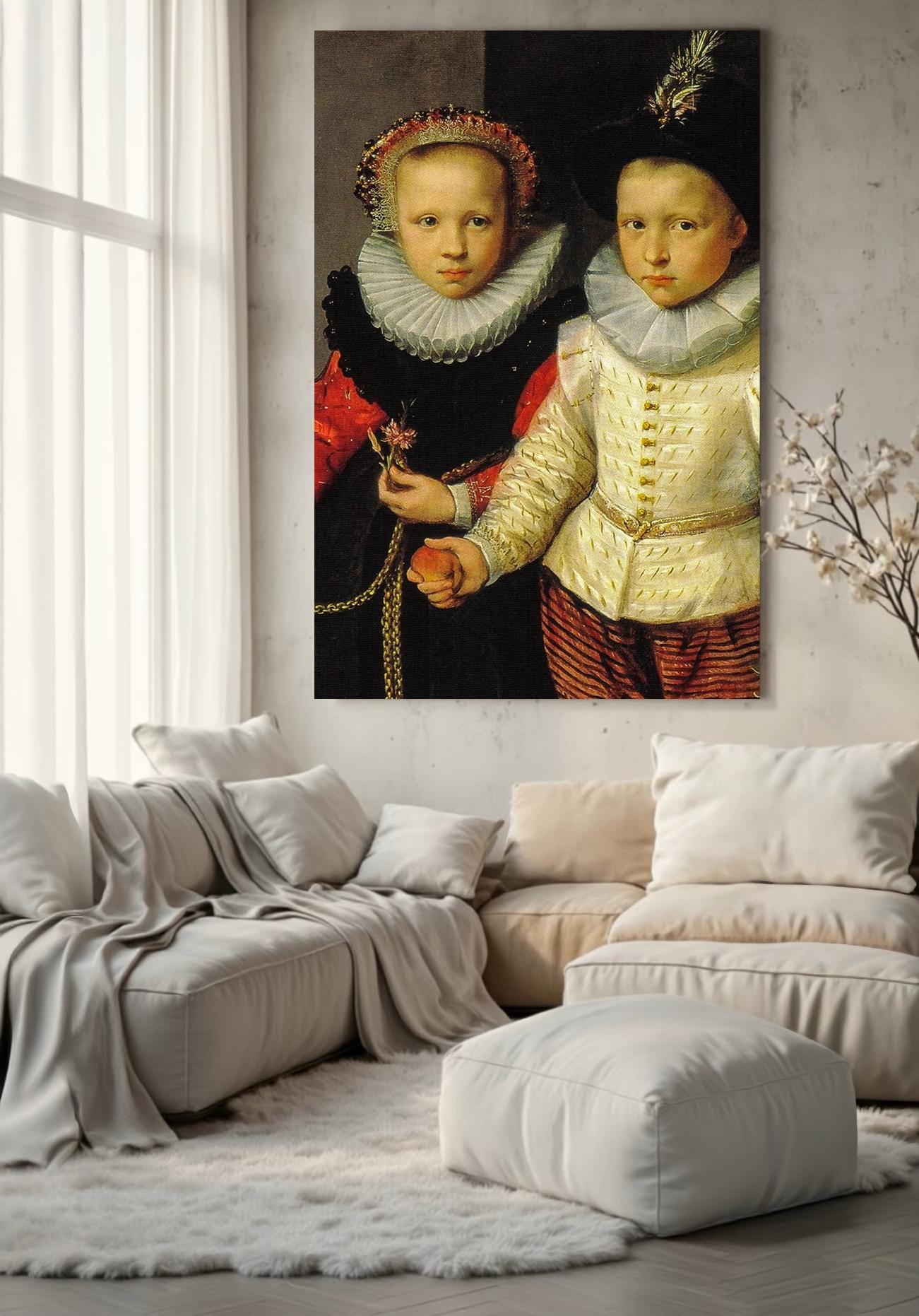 Vintage Elegance: Renaissance Children Portrait Art Print (digital ...