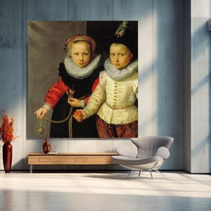 Vintage Elegance: Renaissance Children Portrait Art Print (digital ...
