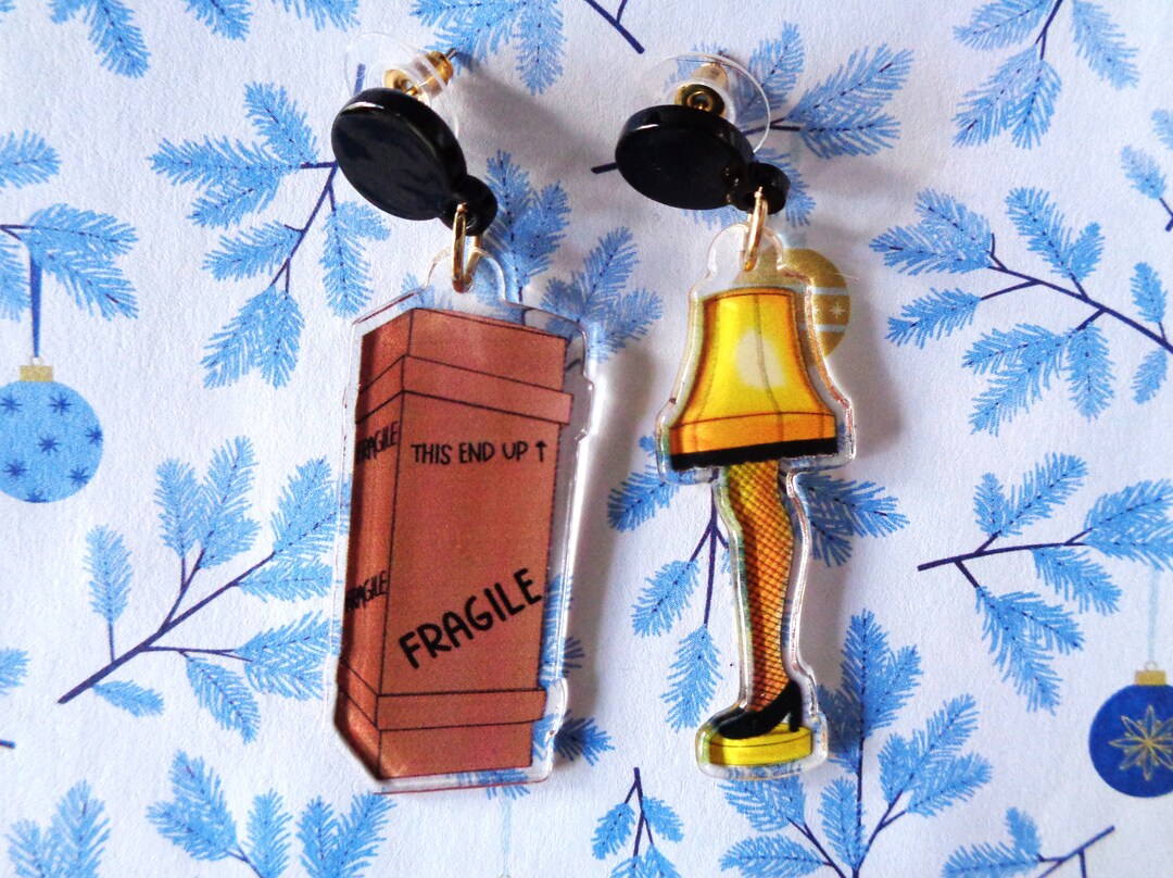 Christmas Story Leg Lamp and Crate Boho Earrings 10002 - Etsy