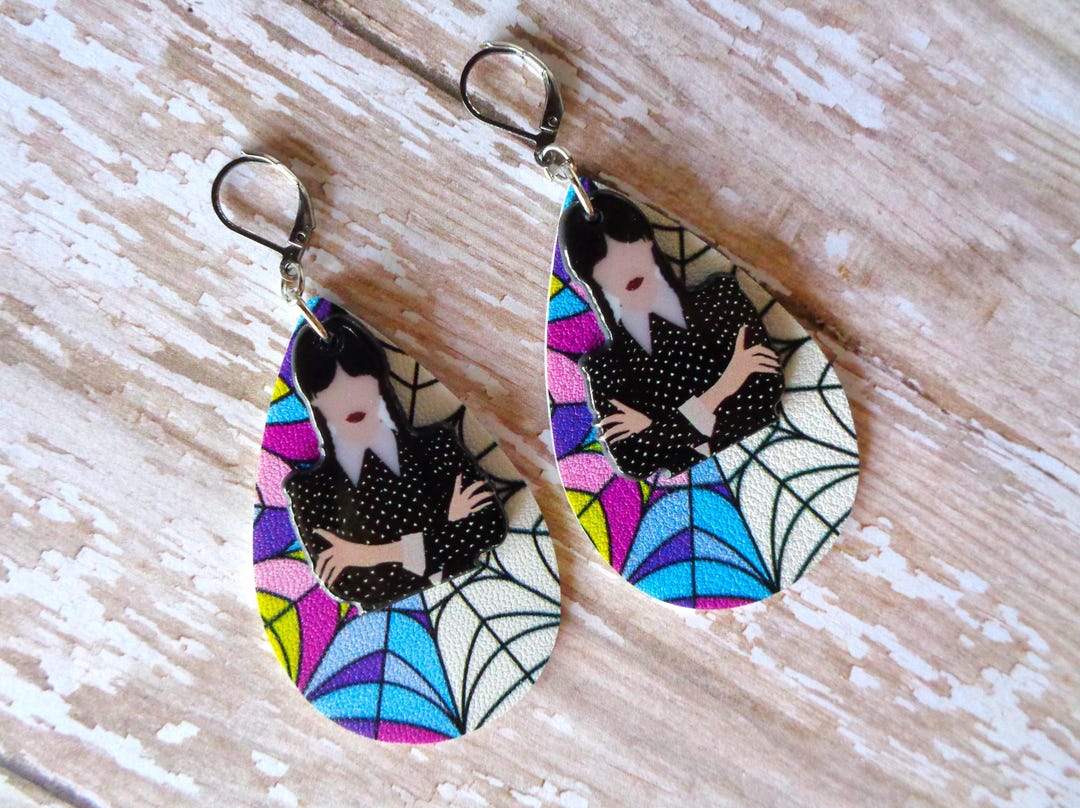 Wednesday Addams Inspired Boho Halloween Earrings 10686 - Etsy