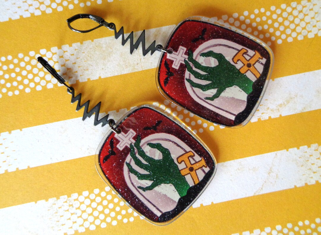 Ghoulish Hand Gothic Halloween Earrings 8897 - Etsy