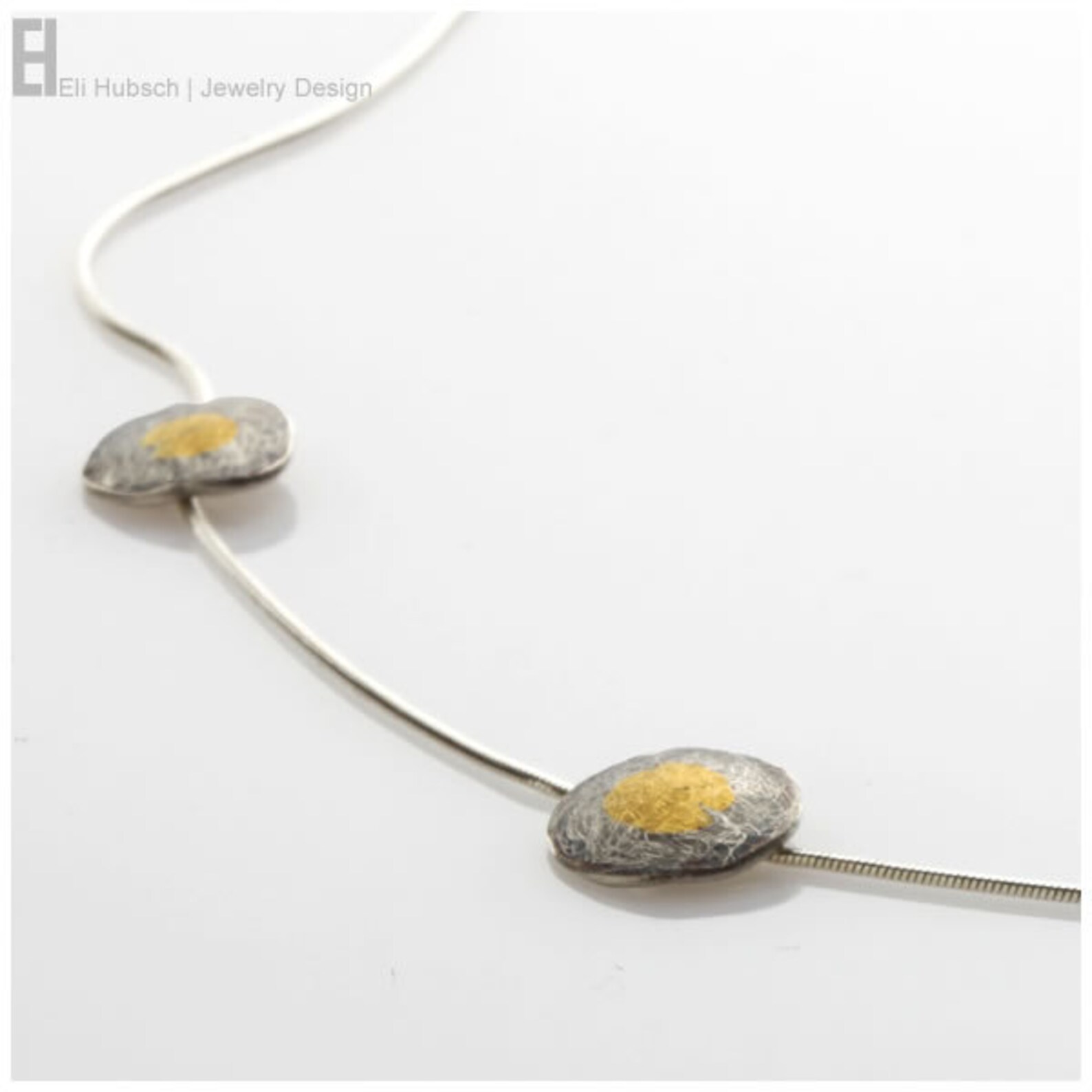 Pure Silver & Gold Necklace Hand Forged and Designed - Etsy