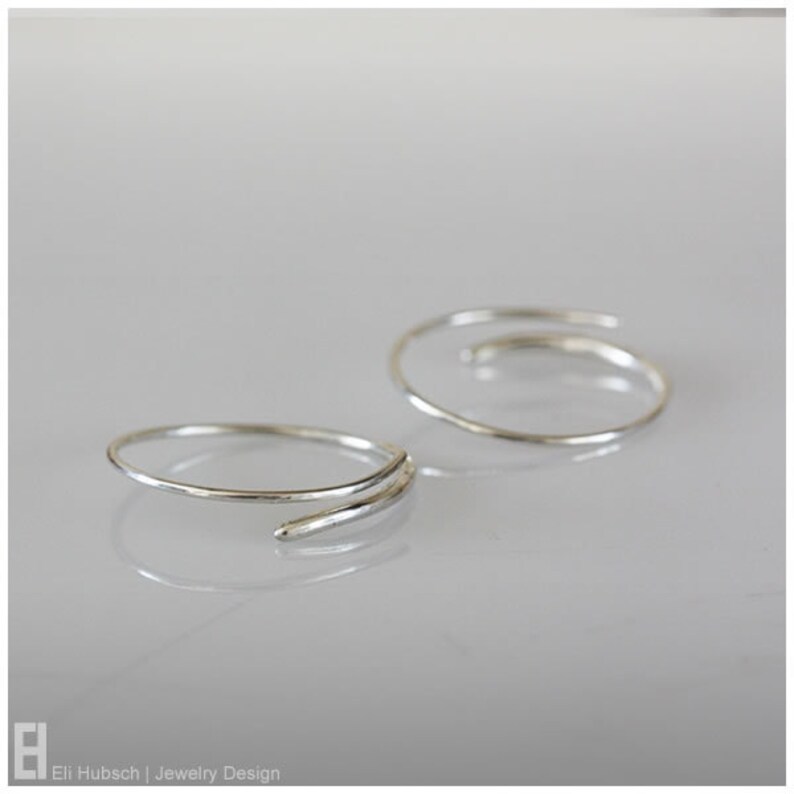 Silver Open HOOP EARRINGS Hand Made and Designed - Etsy