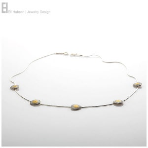 Pure Silver & Gold Necklace Hand Forged and Designed - Etsy