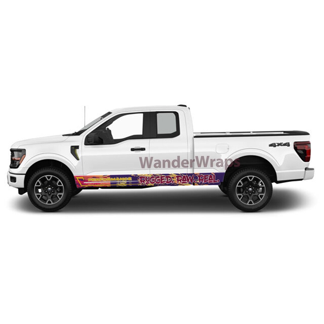 Rugged Raw Real Rocker Panel Graphic Decal Kit (left Right Sides) High ...