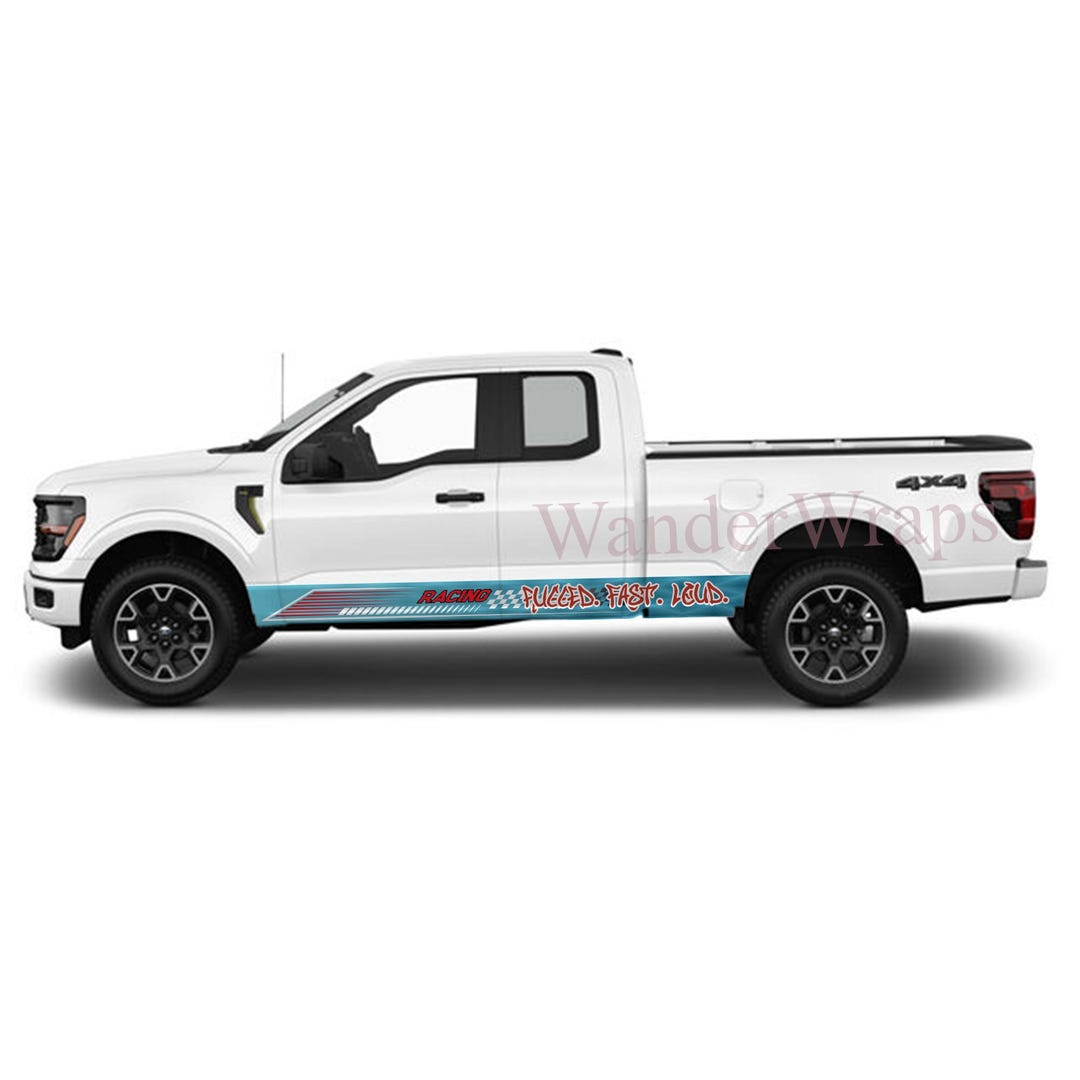 Rugged Fast Loud Rocker Panel Graphic Decal Kit (left Right Sides) High ...