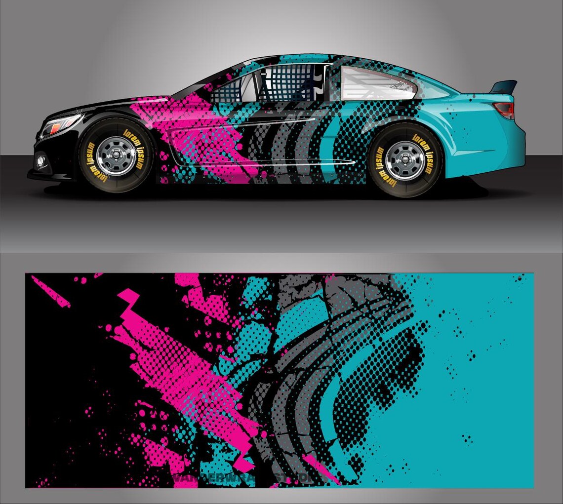 Race Car Livery Wrap Design: Zero Gravity Editable Colors (EPS, PDF ...