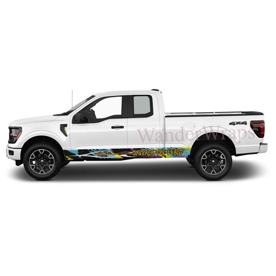 Unleash the Beast Rocker Panel Graphic Decal Kit (left Right Sides ...