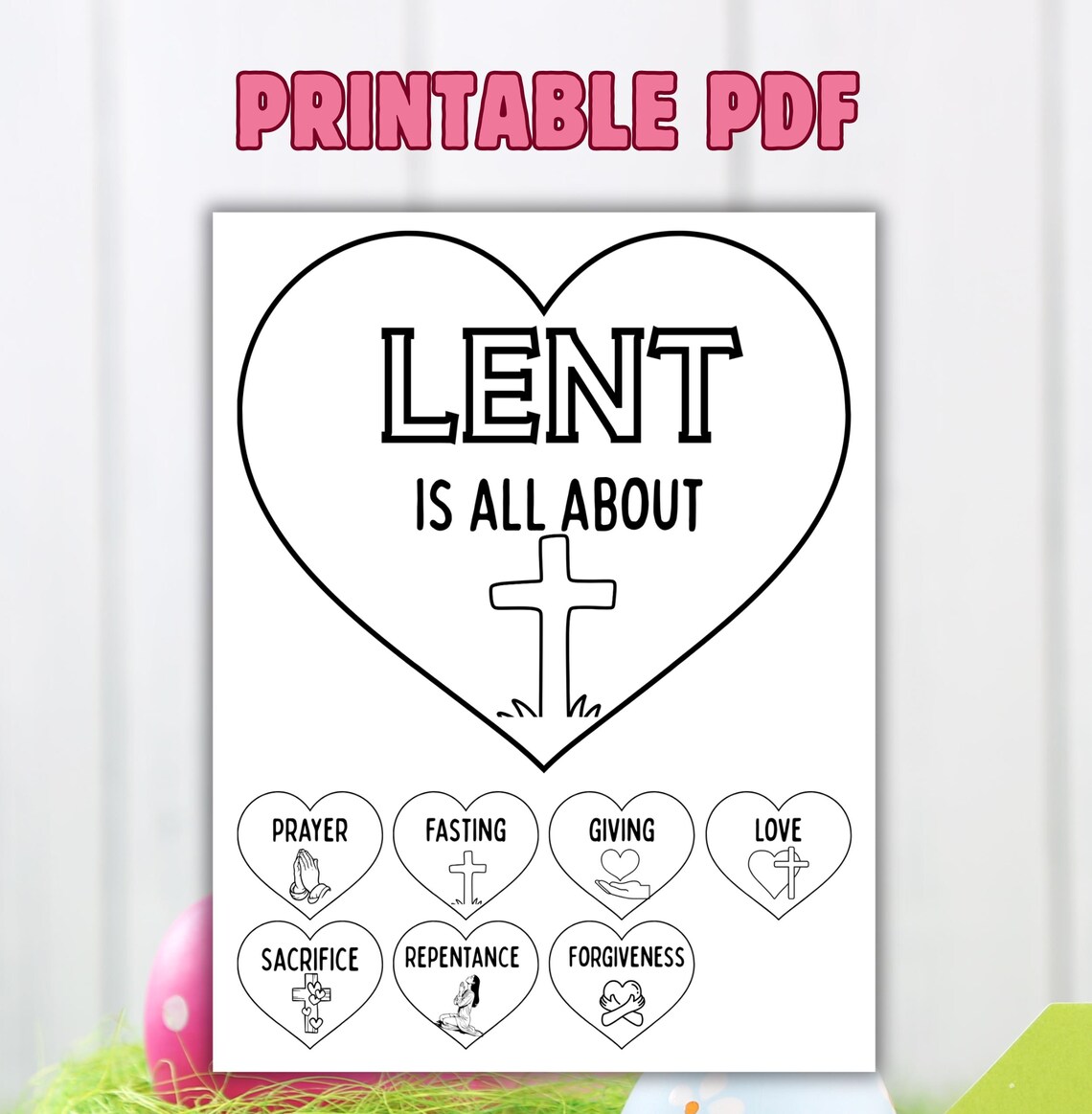 Printable Lent Crafts for Kids,kids Lent Activity, Ash Wednesday Craft ...