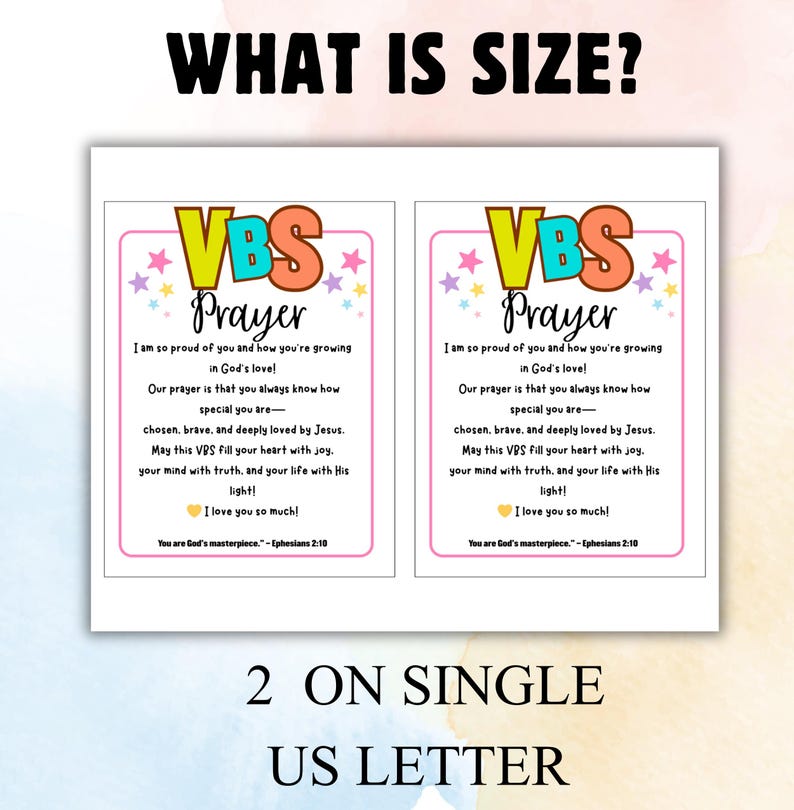 VBS Thank You Cards for Kids, VBS Teacher Gift, Vacation Bible School ...