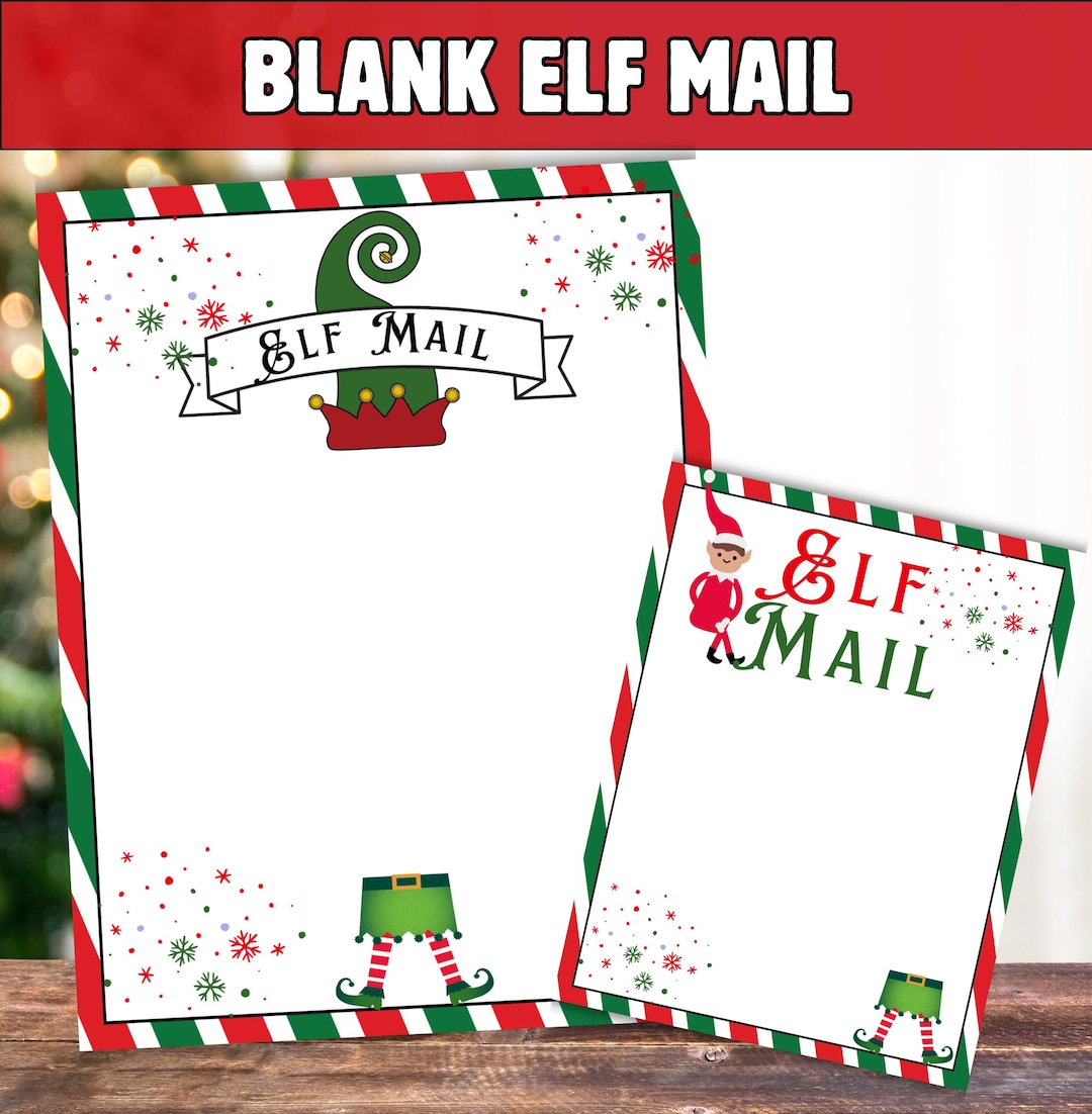 Printable North Pole Mail Template Blank Santa Stationery for Kids ...