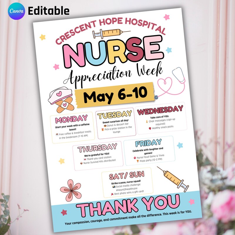 Nurses Week Flyer - Etsy