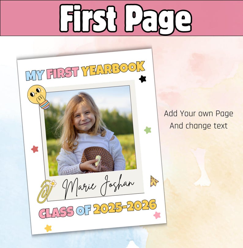 Editable First Day of School/ Preschool Memory Book Printable, Pre-k ...