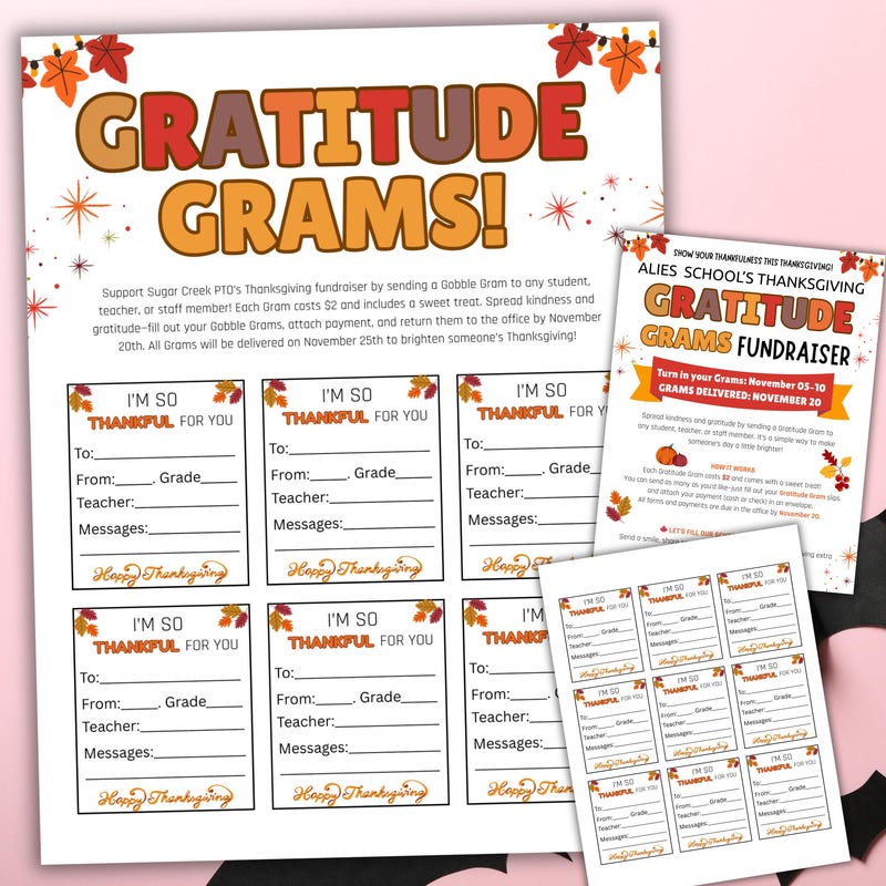 Thanksgiving Gratitude Grams - Etsy