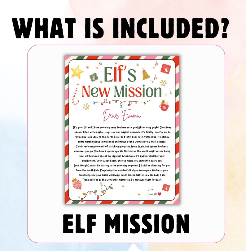Editable Elf Retirement Letter, Elf Not Visiting, Elf New Mission ...