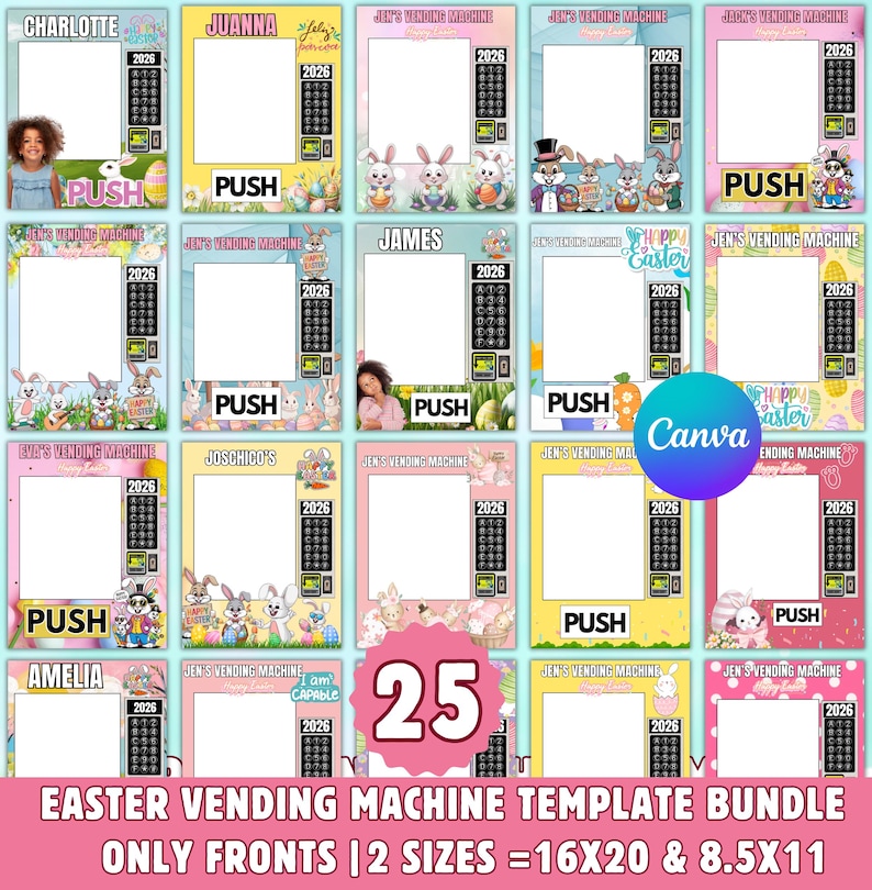 25 Editable Easter Vending Machine Template Fronts, Easter Vending ...