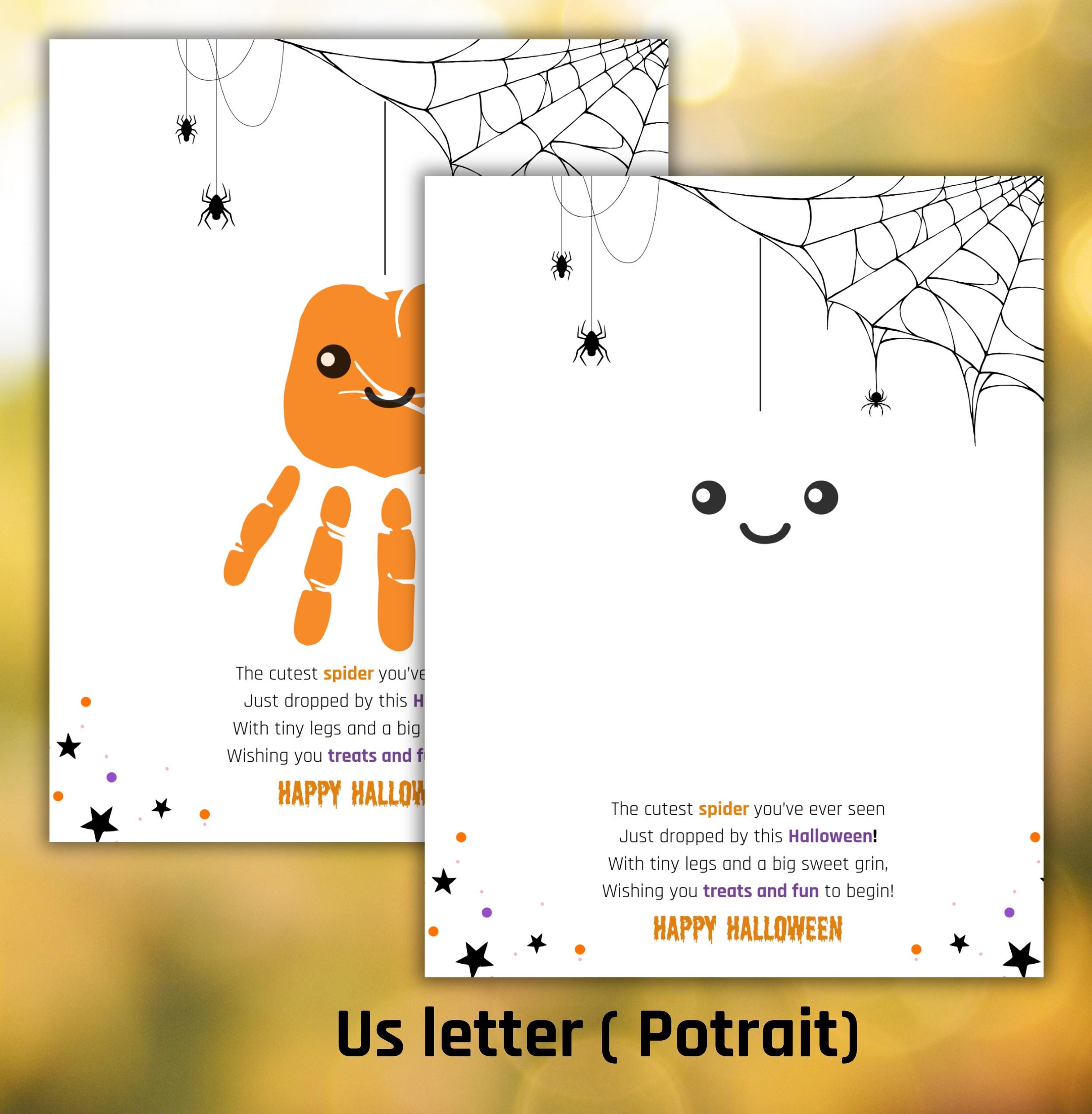 Halloween Spider Handprint Craft – Toddler Keepsake, Handprint Craft ...