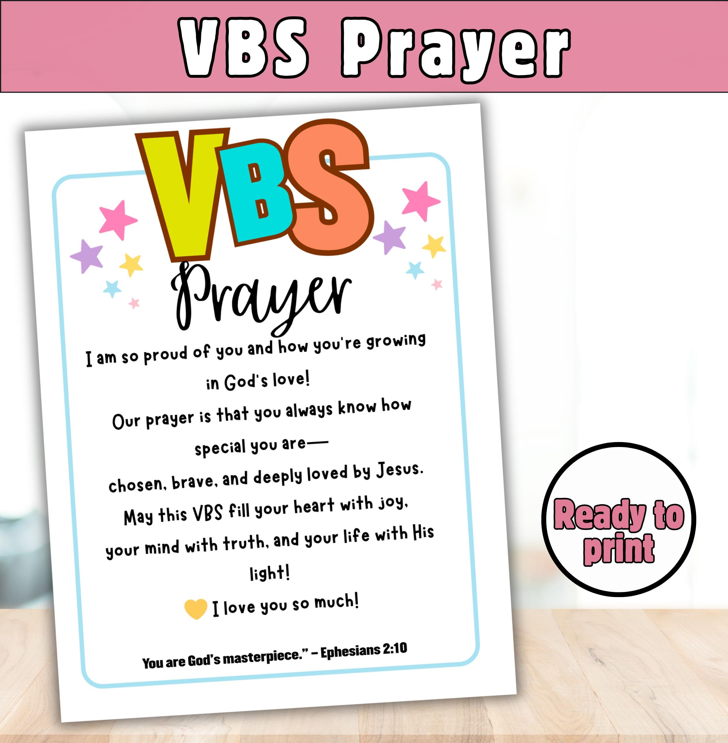 VBS Thank You Cards for Kids, VBS Teacher Gift, Vacation Bible School ...