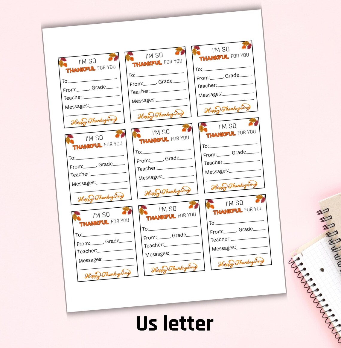 Thanksgiving Gratitude Grams Printable | PTA Fundraiser Template ...