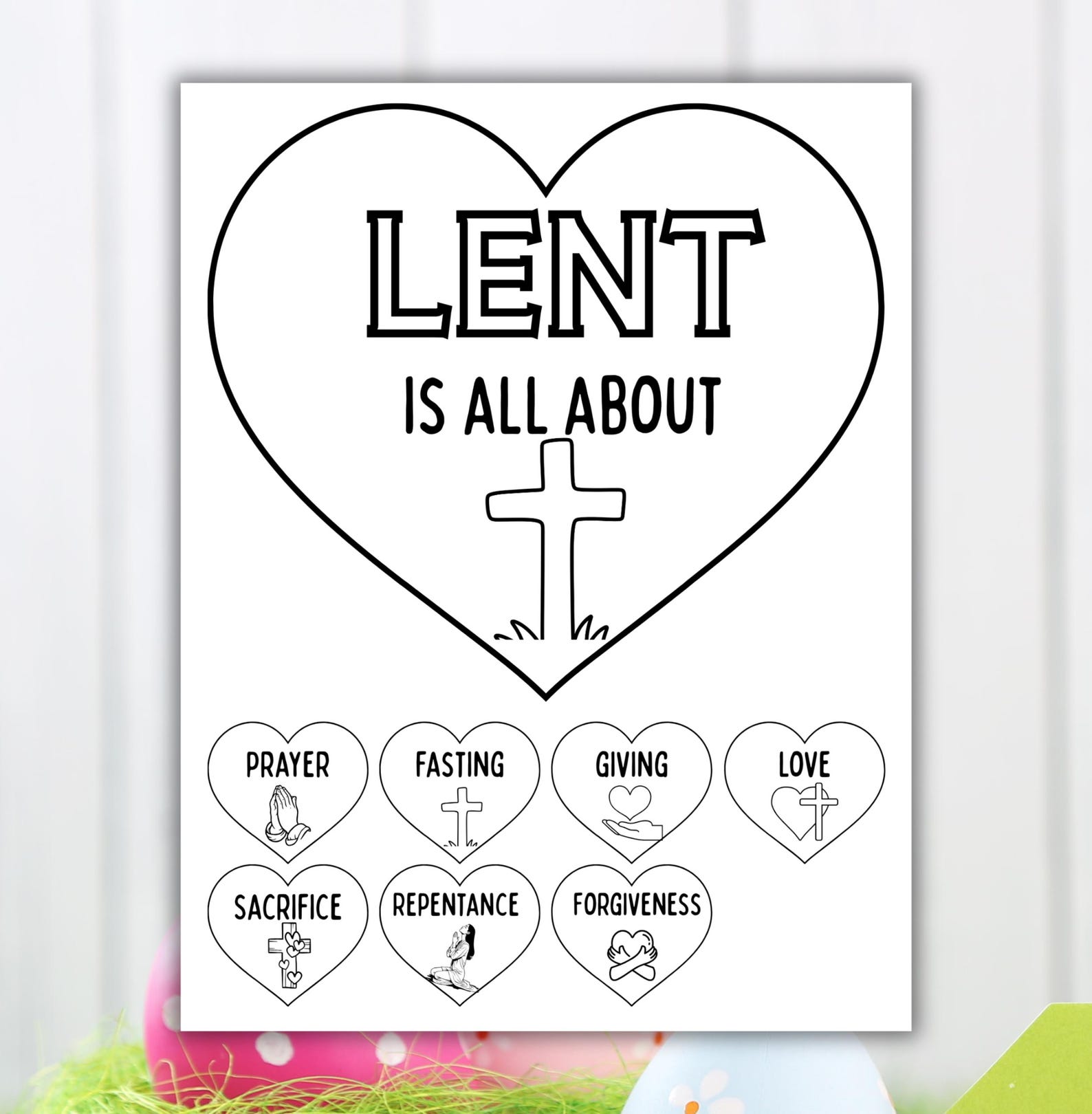 Printable Lent Crafts for Kids,kids Lent Activity, Ash Wednesday Craft ...
